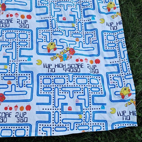 Dan River | Bedding | Vintage Pac Man Bally Midway Full Flat Sheet Dan ...